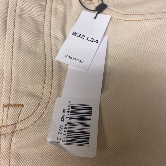 Topman | Jeans | Nwt W32xl34 Topman Straight Leg Jeans Cream Color ...